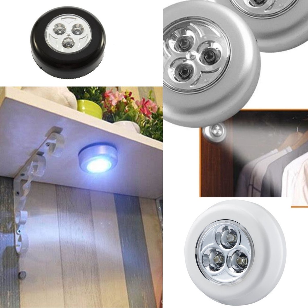 Mini Luz Noturna de Armário de Cozinha/Roupeiro Que Acende Por Toque ...