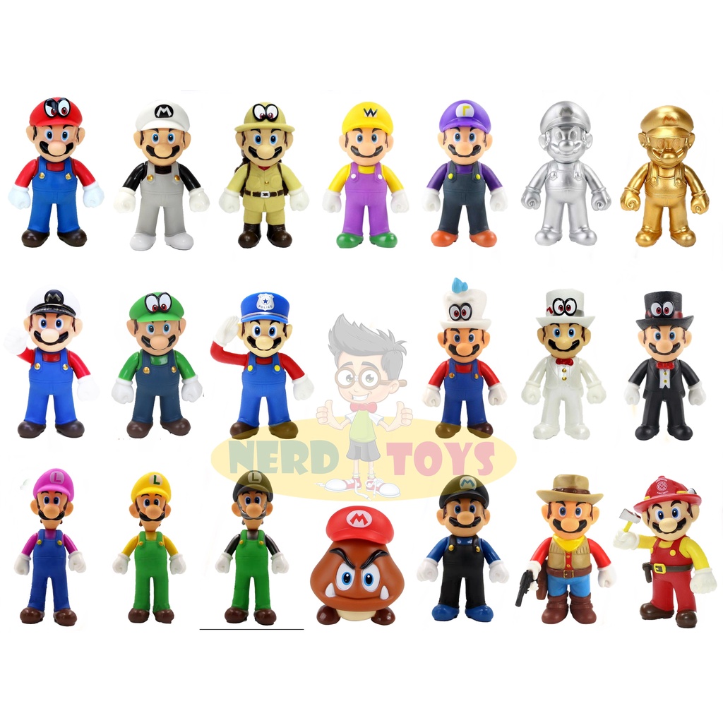 Boneco Super Mario Odyssey Diversos Personagens Com Vestimentas Do ...