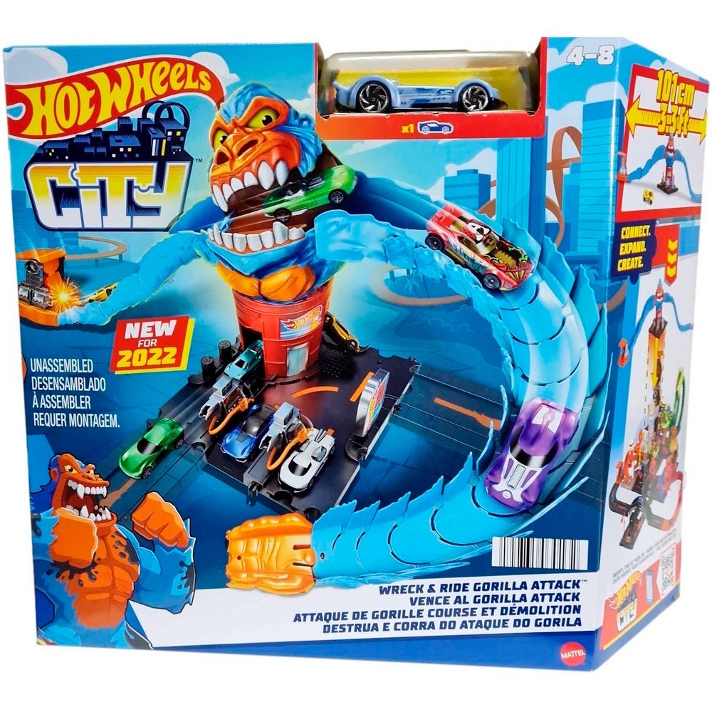 Pista Hot Wheels City Nemesis Ataque Do Gorila Hdr30 Mattel | Shopee Brasil