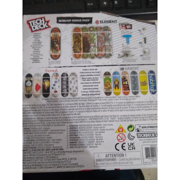 Skate de Dedo KIT com 6 TECK DECK element | Shopee Brasil