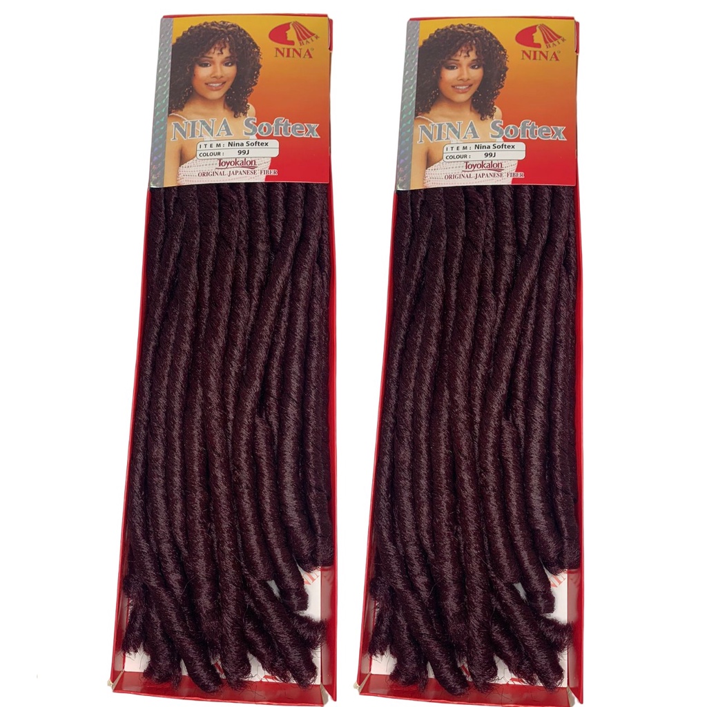 Cabelo Nina Softex Com 2 Pacotes De Crochet Braid Cor 99J Marsala ...