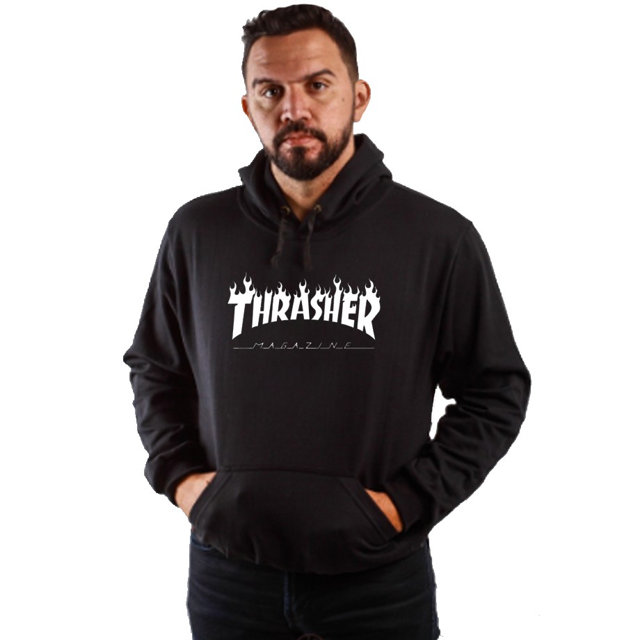 Moletom Thrasher Fogo Flame Canguru Exclusivo Oferta | Shopee Brasil
