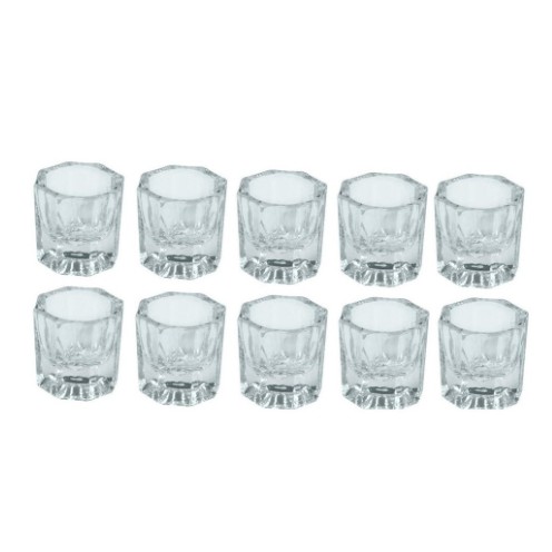 10 Copos Dapen Daplen Dappen Vidro Para Preparação Henna e tinturas ...