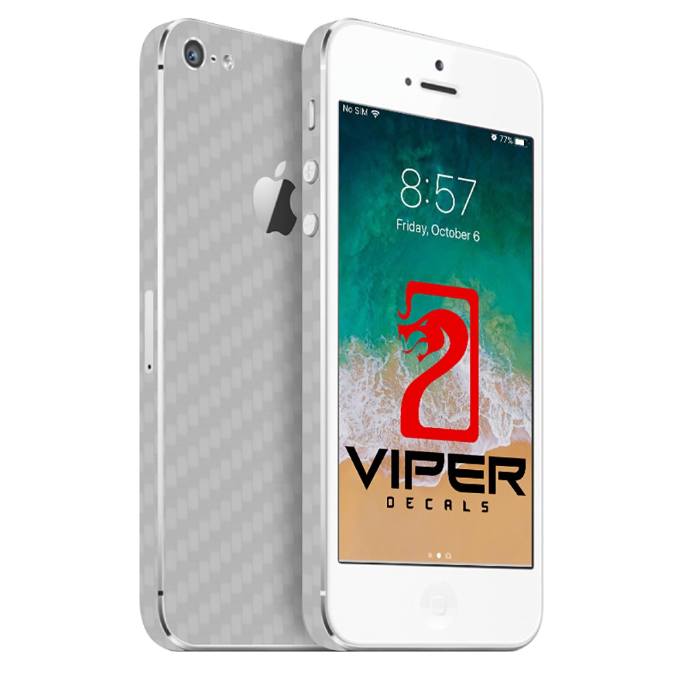 Skin Capa Adesiva iPhone SE Fibra de Carbono Prateada - Traseira ...