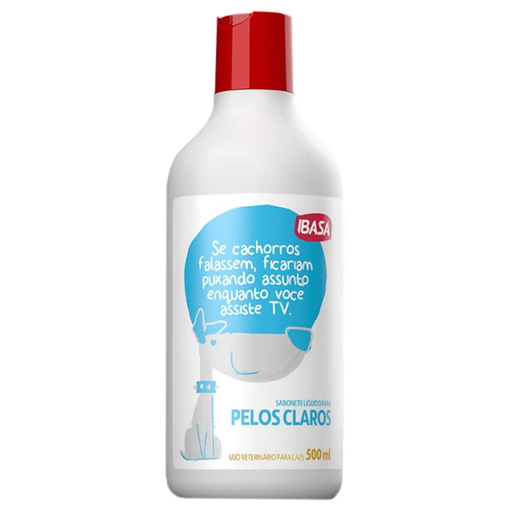 Sabonete Liquido Pelos Claros Cães Ibasa Pet 500ml | Shopee Brasil