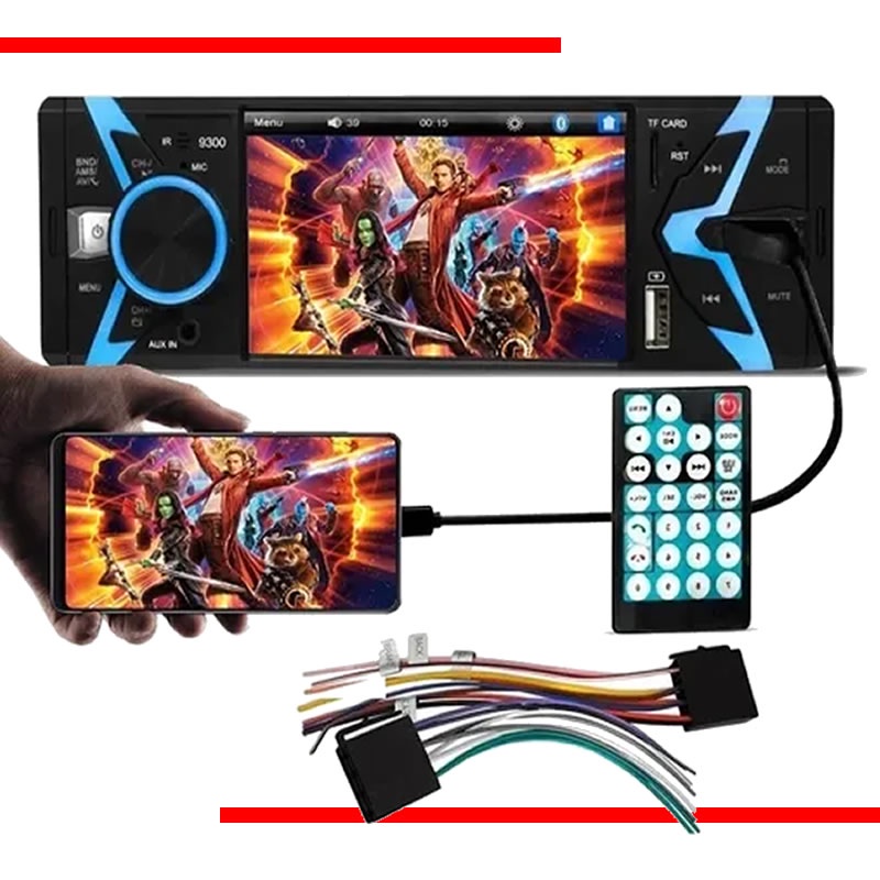 Central Multimidia 1 Din H-tech HT-2400 Tela 4" Touch Screen | Shopee Brasil