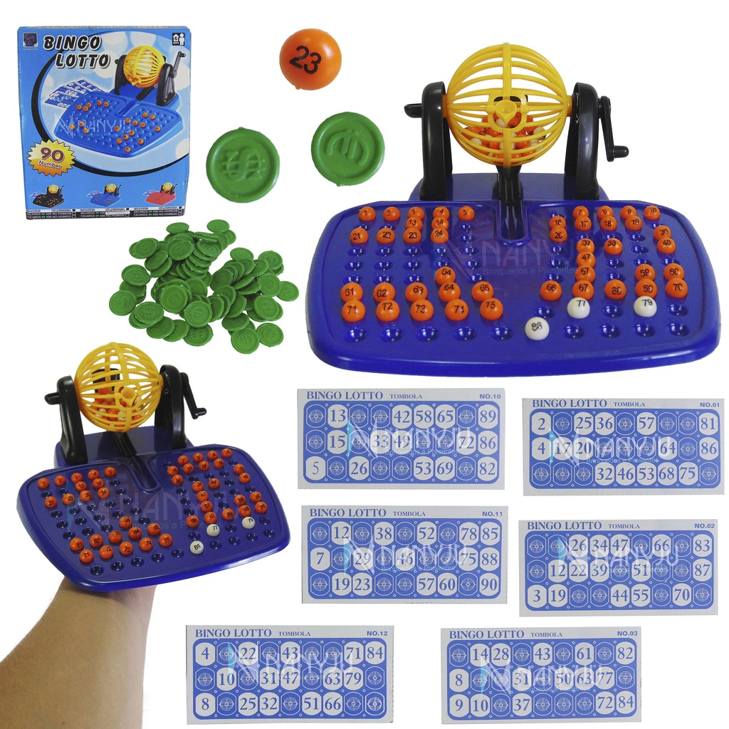 Mini Bingo De Brinquedo Jogo De Cartas Sorteio Cartelas | Shopee Brasil