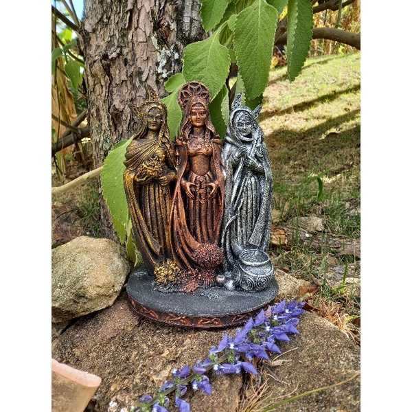 Imagem e Escultura Deusa Deusa Tríplice Wicca Altura27 | Shopee Brasil