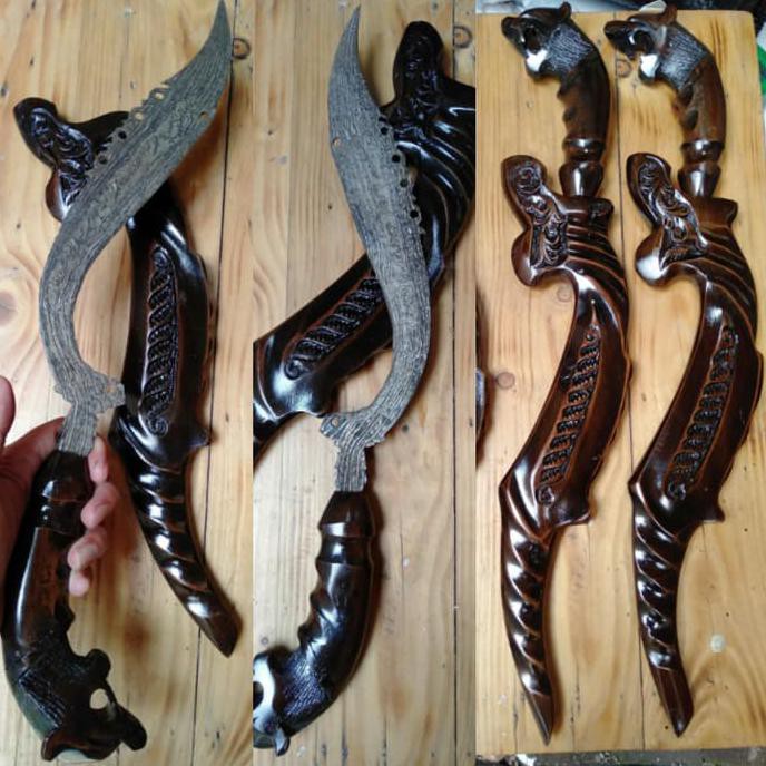 Por Favor , Pedido] Kujang Baja Esak Pamor Damasco | Shopee Brasil