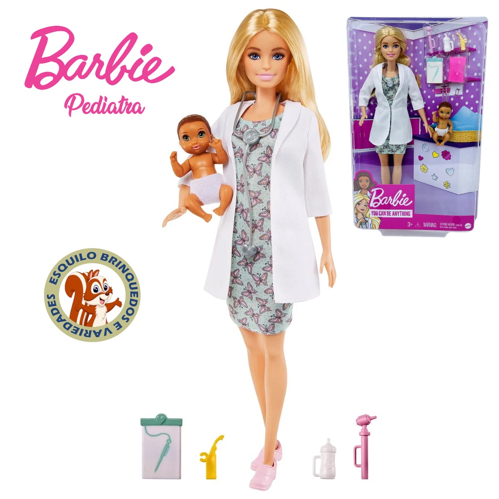 Boneca Barbie Pediatra / Baby Doctor / Barbie Médica | Shopee Brasil