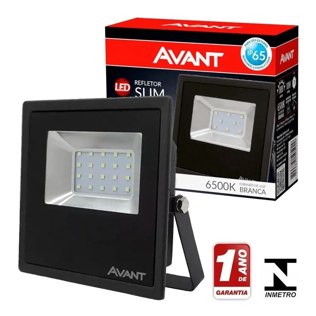 Refletor Led 30w Avant Slim Ip65 Branco Frio 6500k | Shopee Brasil