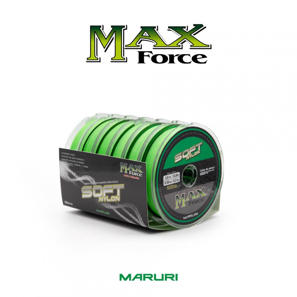 Linha Max Force Soft - Verde 100 E 300m - Lançamento | Shopee Brasil