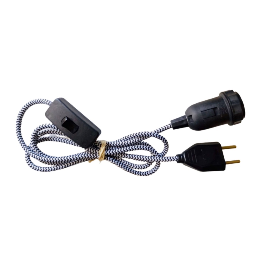 Rabicho de Abajur de 1,60 metros com Interruptor e Soquete Chevron 1,60 ...