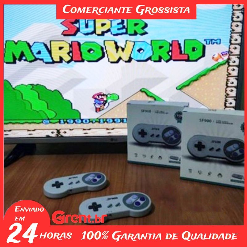 【entrega hoje】 Console Retrô 16bits Sf900 Com 926 Jogos + 2 Controles S ...
