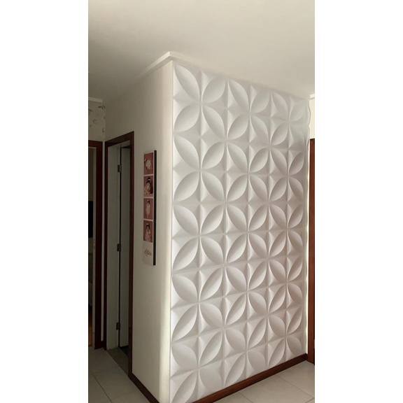 6 Placas De Revestimento 3d Pvc 50cm X 50 Cm Paredes E Tetos | Shopee ...