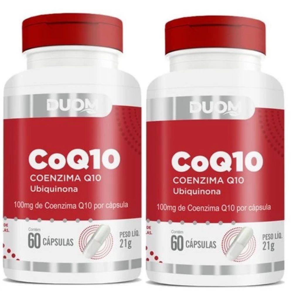 Kit com 2 Coenzima Q10 Ubiquinona 60 Caps 100mg Duom | Shopee Brasil