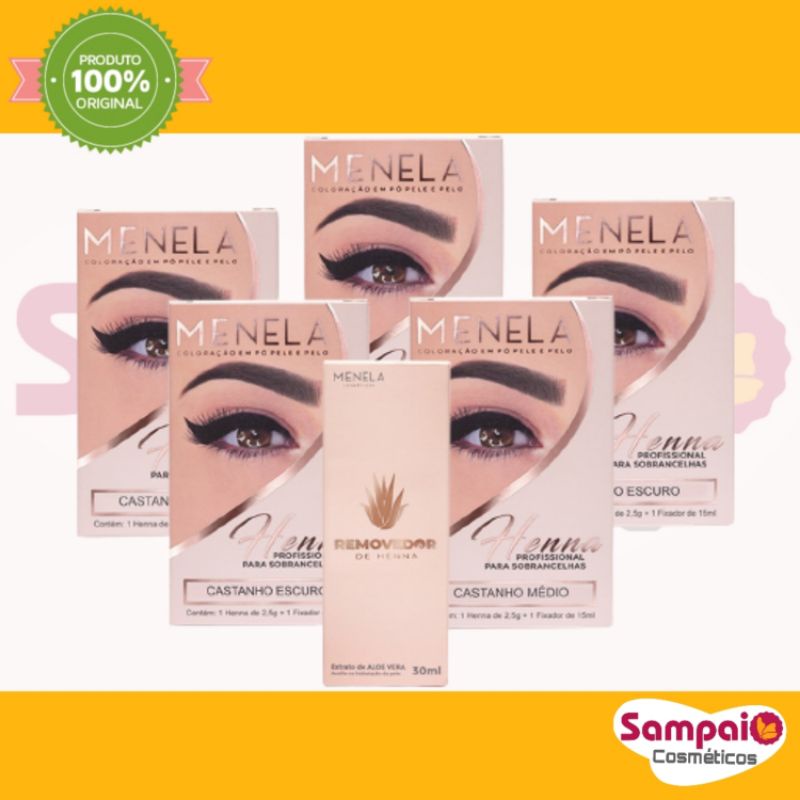 Kit Menela Henna para sobrancelhas 2,5g com fixador | Shopee Brasil Kit Menela Henna para sobrancelhas 2,5g com fixador | Shopee Brasil
