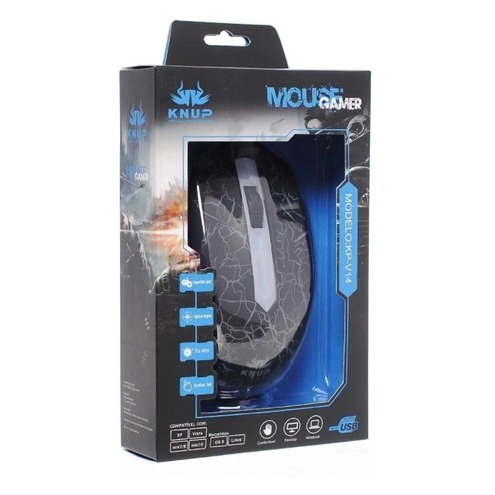 Mouse Gamer USB 1600DPI KP-V14 - Knup | Shopee Brasil
