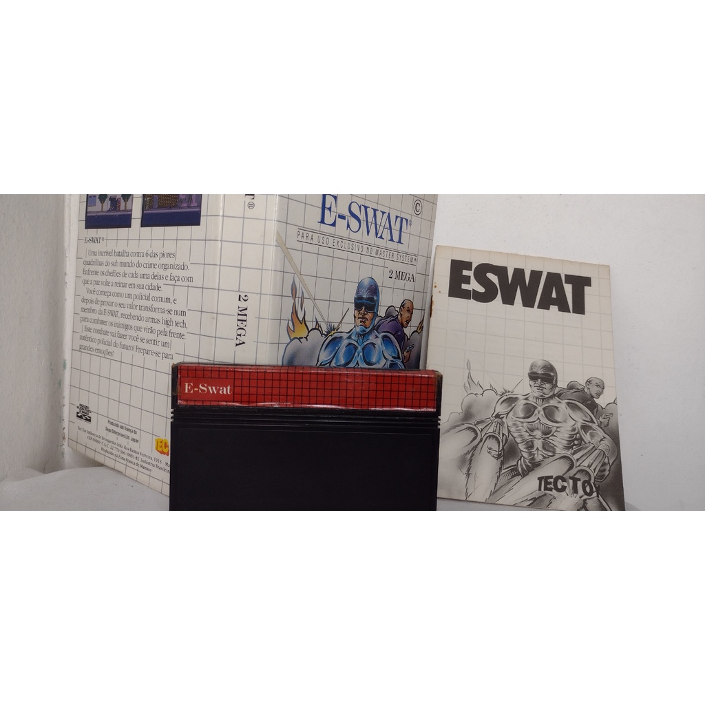 ESWAT CARTUCHO MASTER SISTEM ORIGINAL RARO CX E MANUAL | Shopee Brasil
