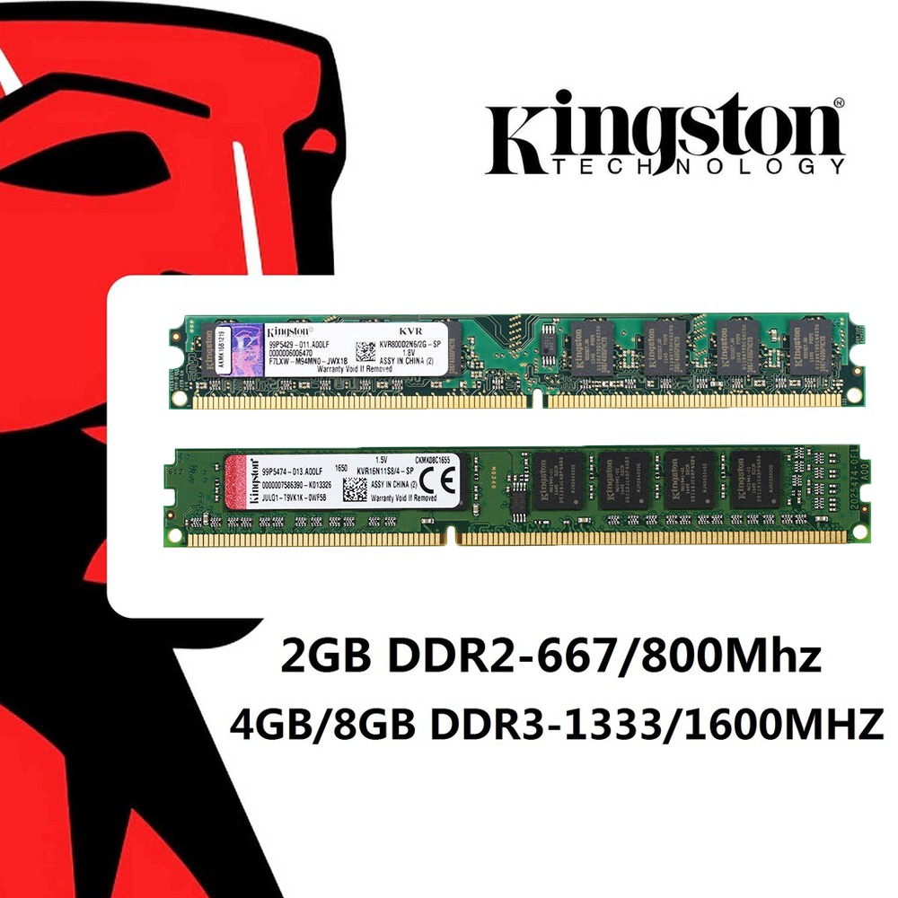Kingston PC Memória DDR3 8GB 4GB 2GB 1333Mhz 1600Mhz DDR2 667/800Mhz Desktop Ram | Shopee Brasil