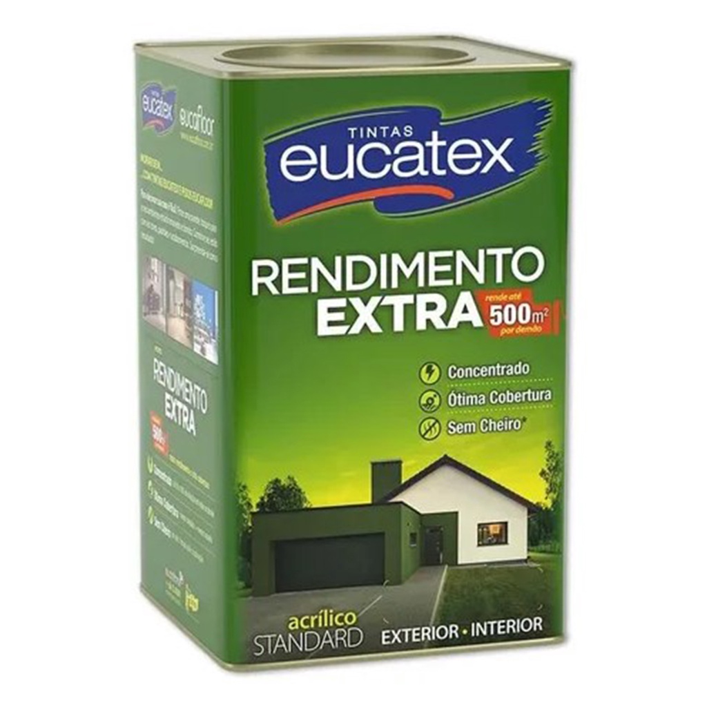 Tinta Latex Eucatex Rendimento Extra Branco 18 Litros | Shopee Brasil