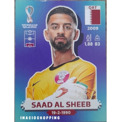 Figurinhas da copa catar Panini figurinha 22 - Catar - Qat 3 - Saad Al ...