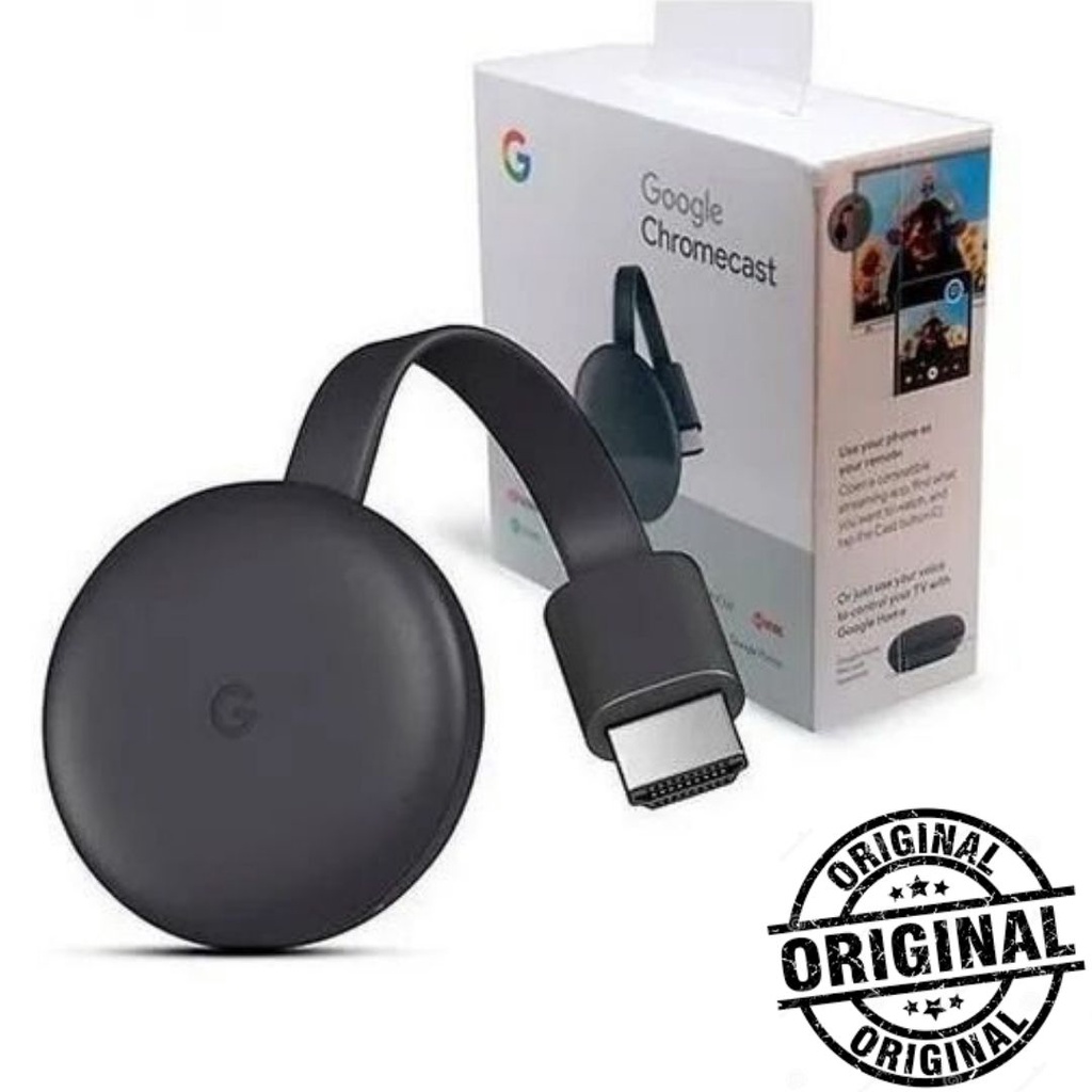 Google Chromecast 3rd Generation Full Hd Carvão (TV BOX) | Shopee Brasil