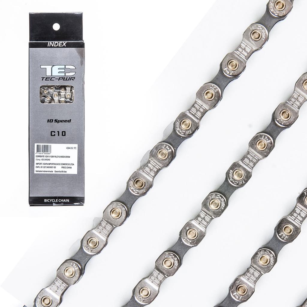 Corrente Bicicleta 10v KMC TEC PWR 116 Elos Index | Shopee Brasil