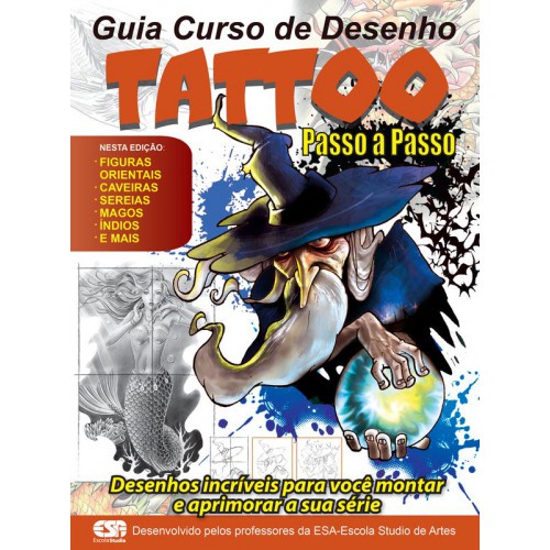Guia Curso De Desenho Tattoo - Aprimore Arte De Tatuagem | Shopee Brasil