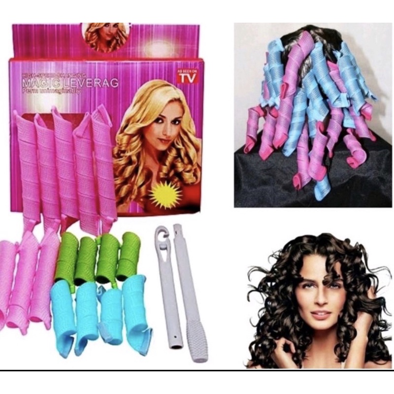 Formador de Cachos Magic Leverag Modelador 16 Rolinhos Bobs | Shopee Brasil