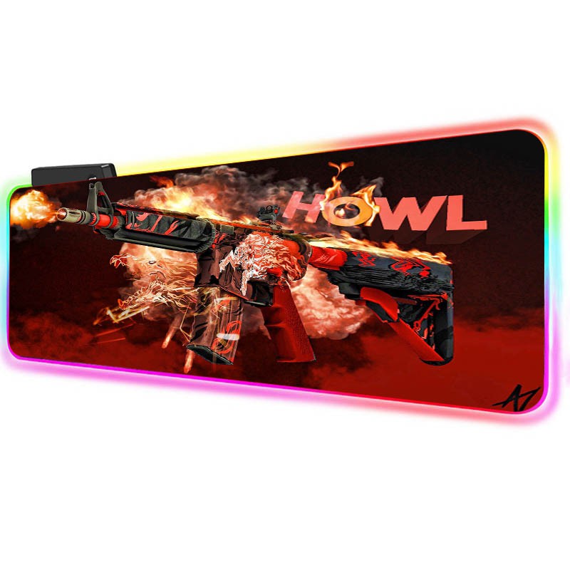 Mouse Pad Grande Com Led Rgb Gamer Anti Derrapante Cs Go Pc | Shopee Brasil