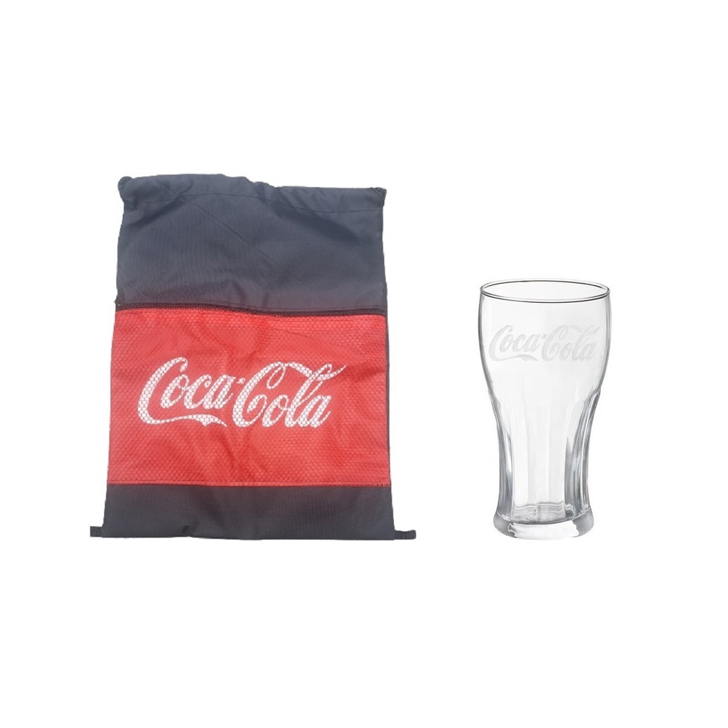 Kit Coca Cola com Sacola Gym Sack E Copo 470 ml | Shopee Brasil