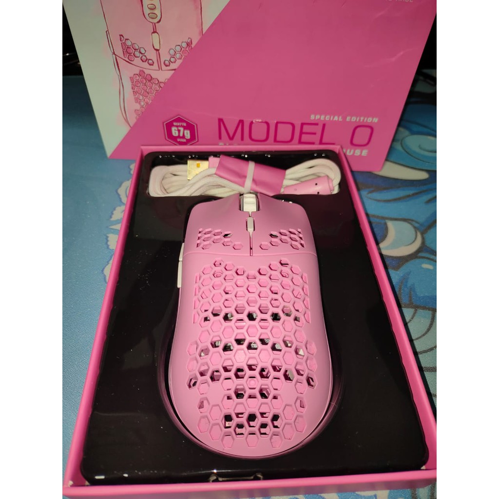 Mouse Glorious Model O pink edition 12000dpi | Shopee Brasil