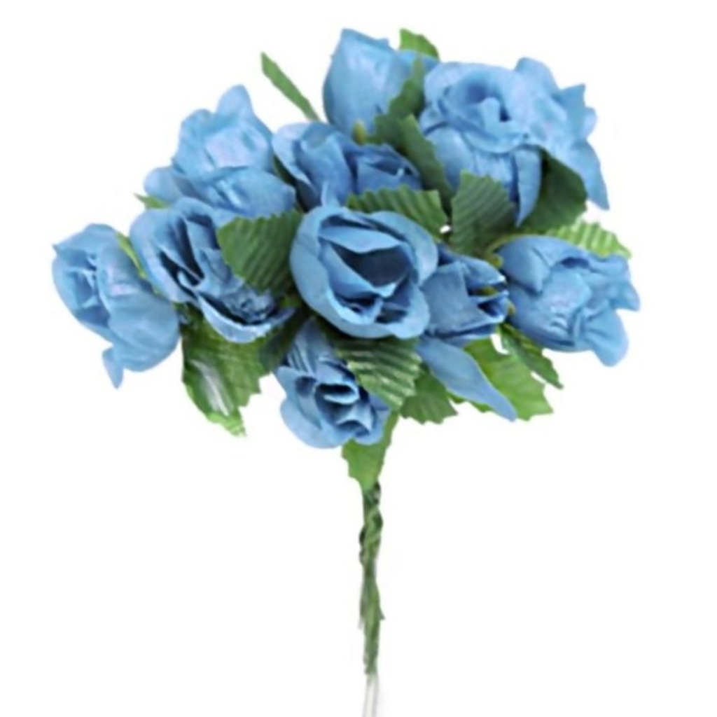 Mini Flor Artificial Pacote com 72 Unidades AZUL TURQUESA - 199 ...