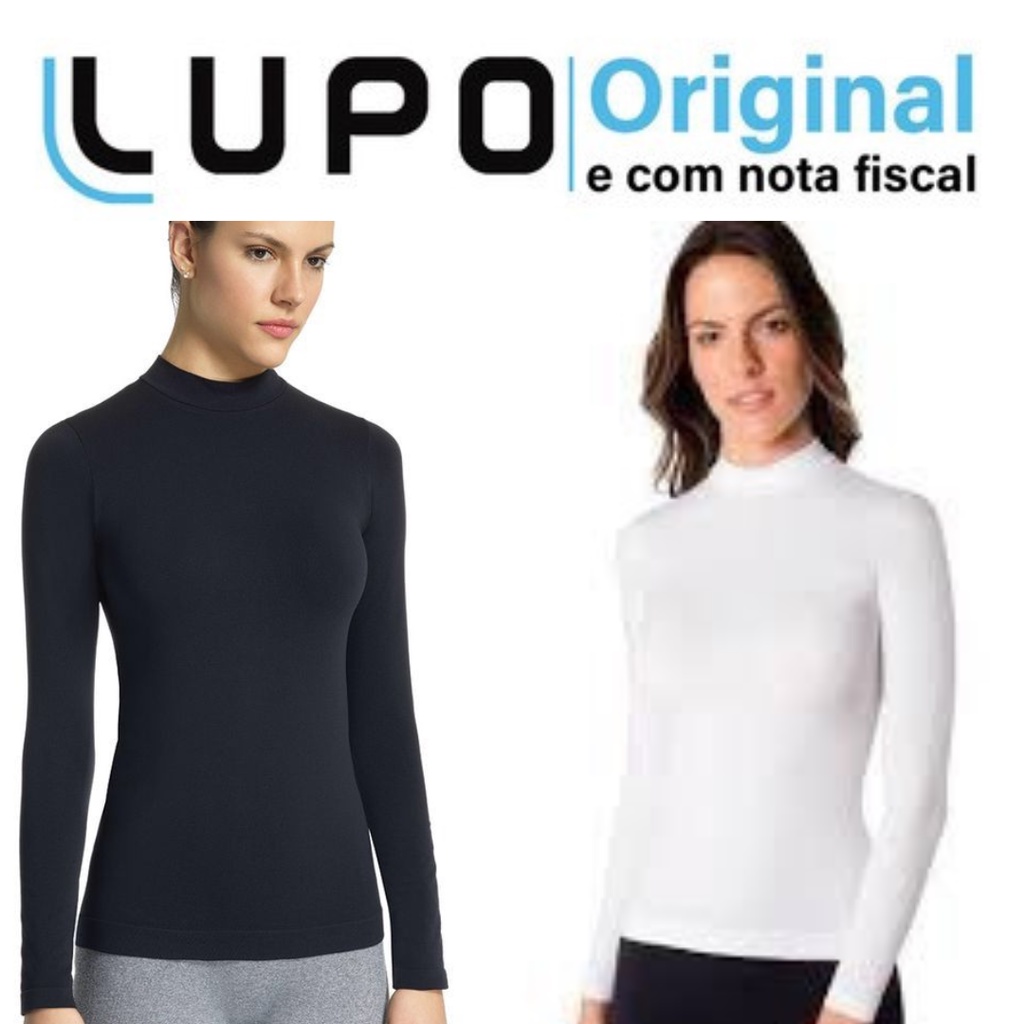 Blusa Loba Lupo Manga Longa Gola Alta Sem Costura Original | Shopee Brasil
