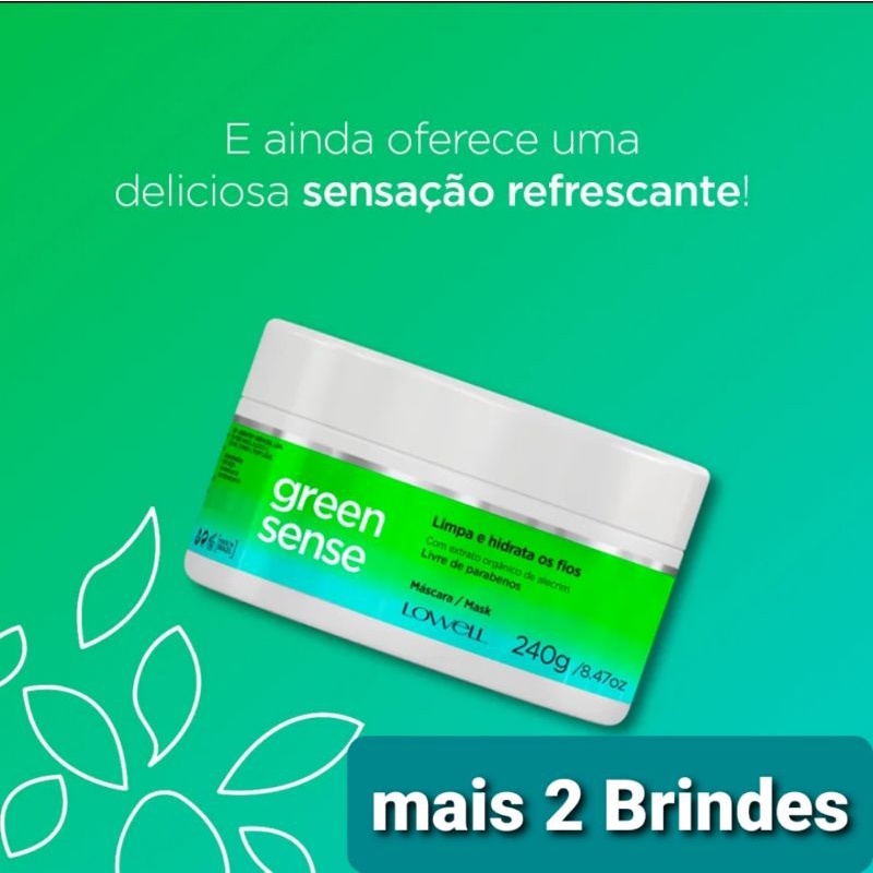 Mascara Green Sense Lowell 240G+ 2 Brindes | Shopee Brasil