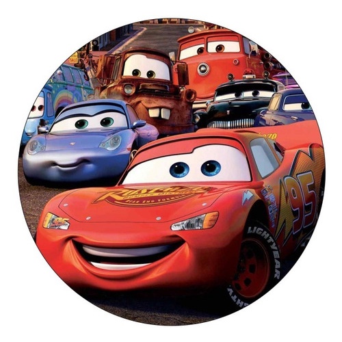 Painel Mcqueen Redondo 1,5x1,5 Em Tecido Sublimado | Shopee Brasil