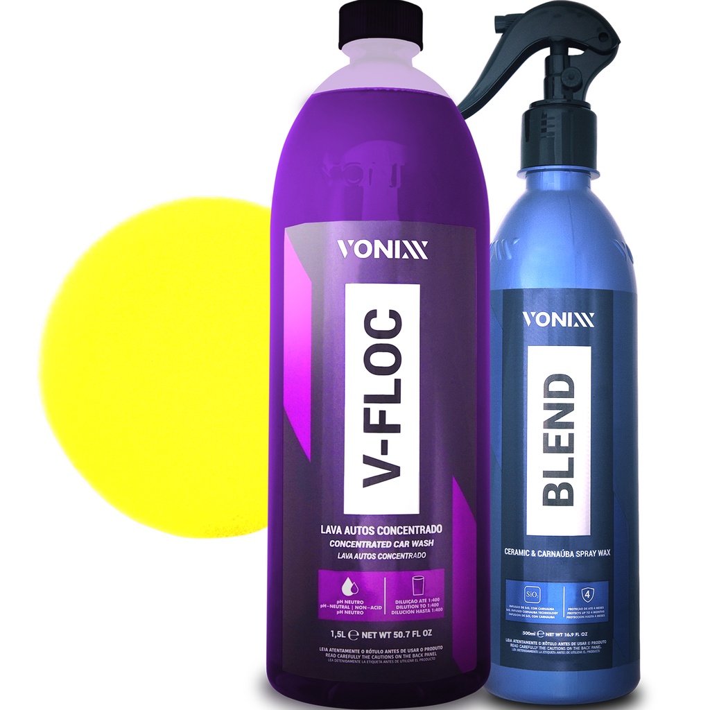 Shampoo V-Floc Vonixx 1,5L + Cera Blend Vonixx Spray + Aplicador ...