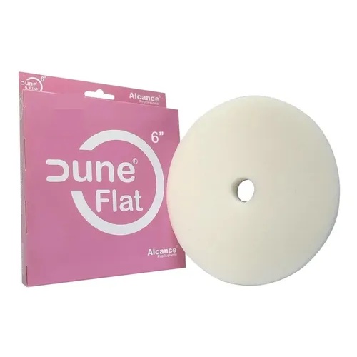 Boina de Espuma Dune Flat Branca 6" Polegadas 165MM Com Furo Espuma Macia Etapa 3 Lustro ...