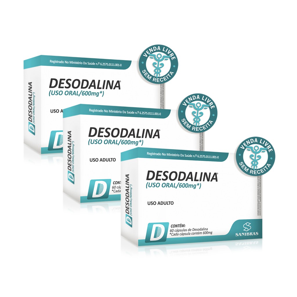 Remedio Para Emagrecer Rapido 3 Caixas 180 Capsulas Desodalina | Shopee ...