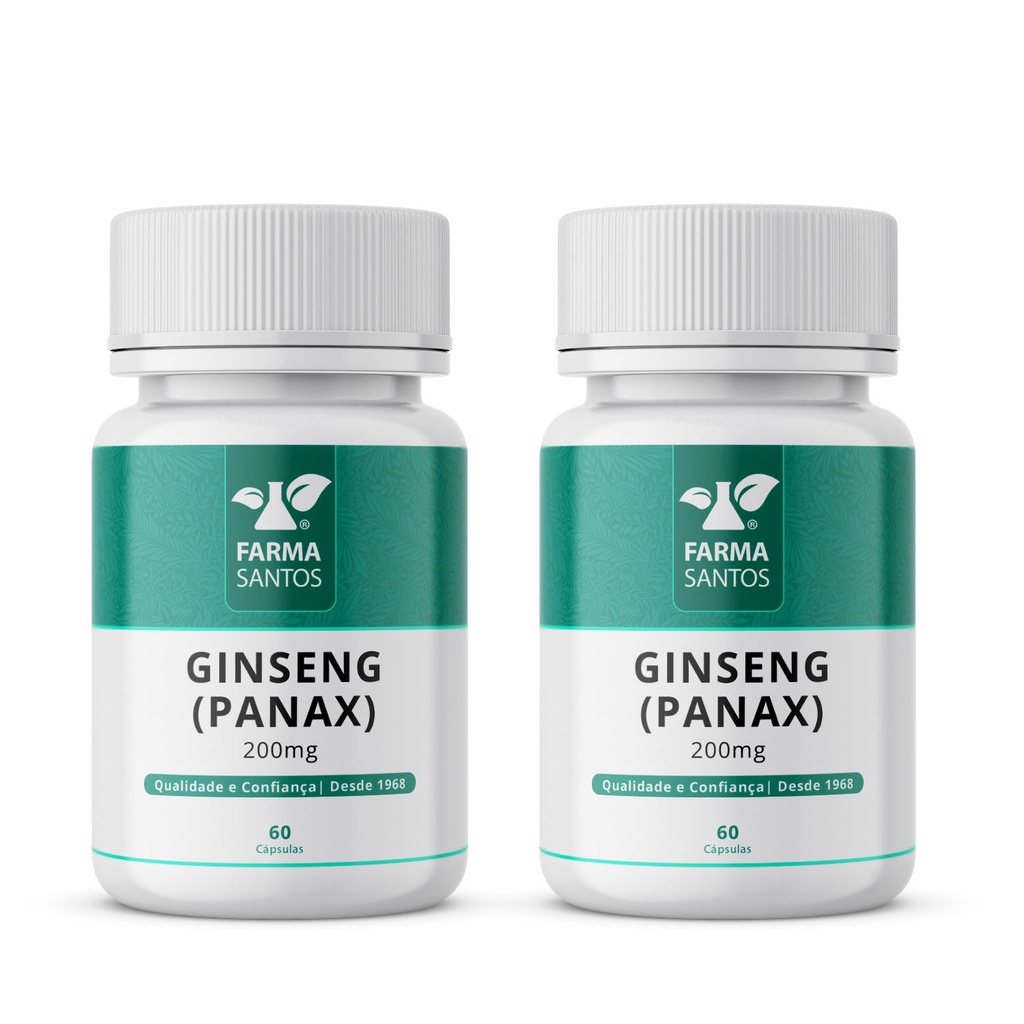 Kit 2 Ginseng (Panax) 200Mg 60 Cápsulas | Shopee Brasil