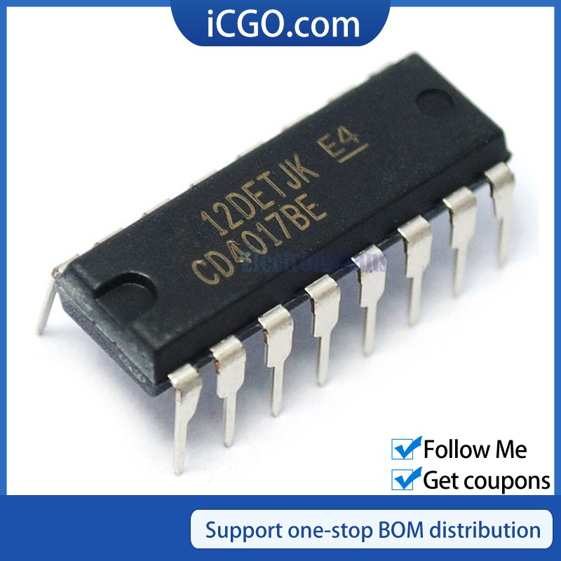10pçs Circuito Integrado CD4017 CD4017B DIP-16 CD4017BE 4017 IC ...
