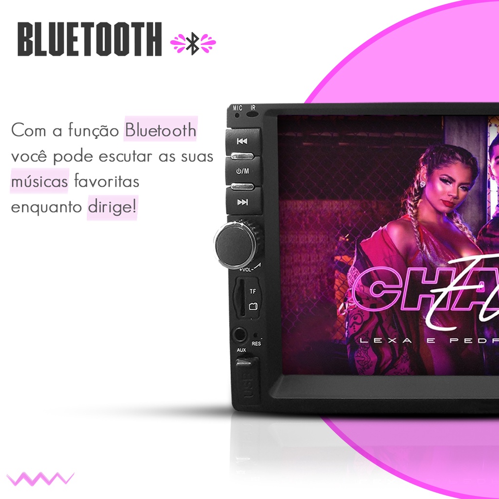 Central Multimídia Universal 2 Din Mp5 Bt Espelha Chevrolet | Shopee Brasil