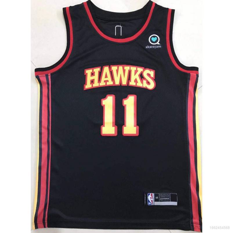 Nova Camisa N-BA Atlanta Hawks No . 11 TRAE YOUNG Preto Clássico ...