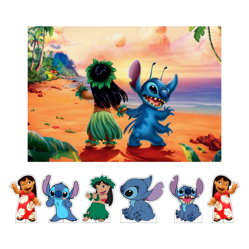Kit Display De Mesa + Painel Festa Infantil Lilo E Stitch | Shopee Brasil