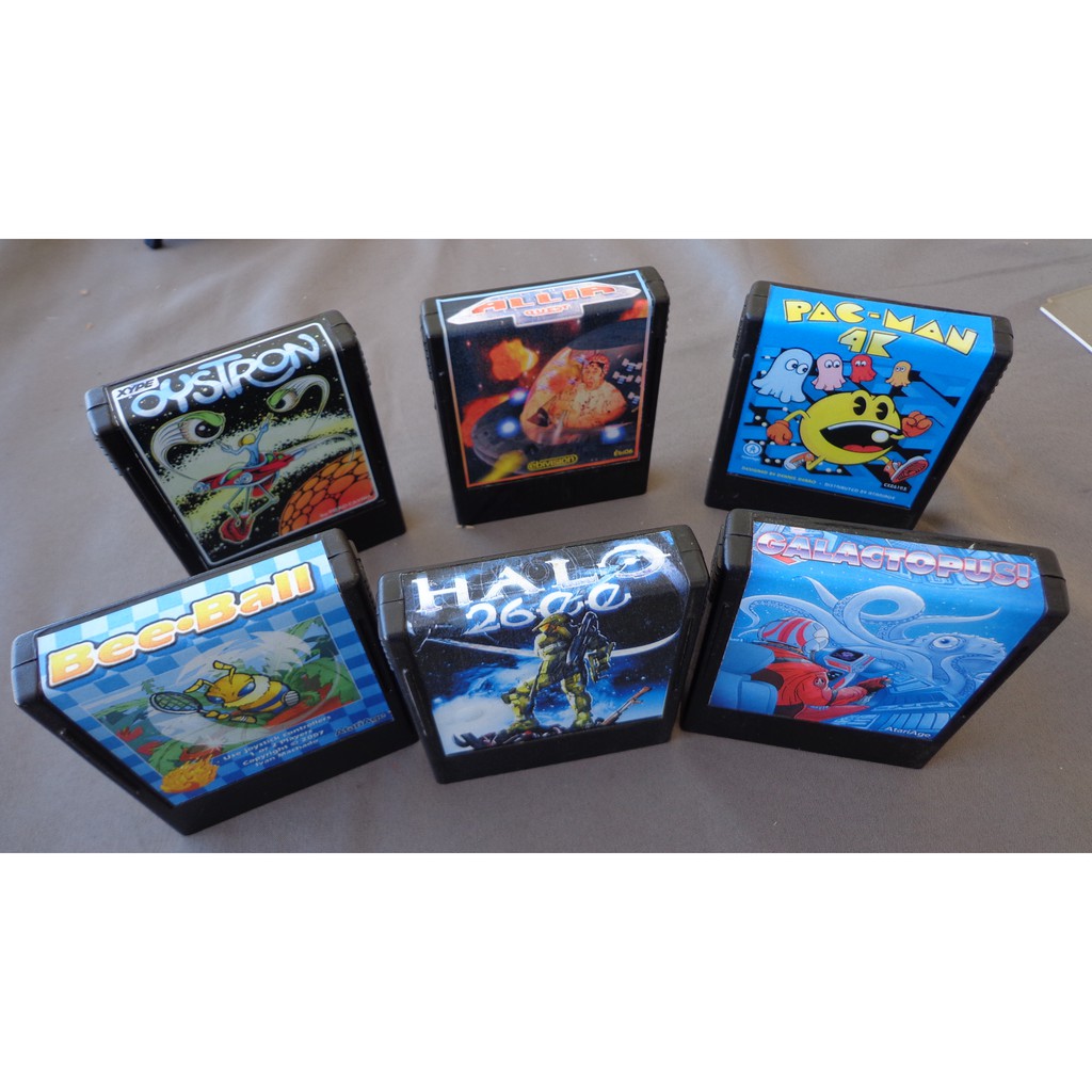 cartucho para atari 2600, varios jogos, valor por unidade, pac man 4k ...
