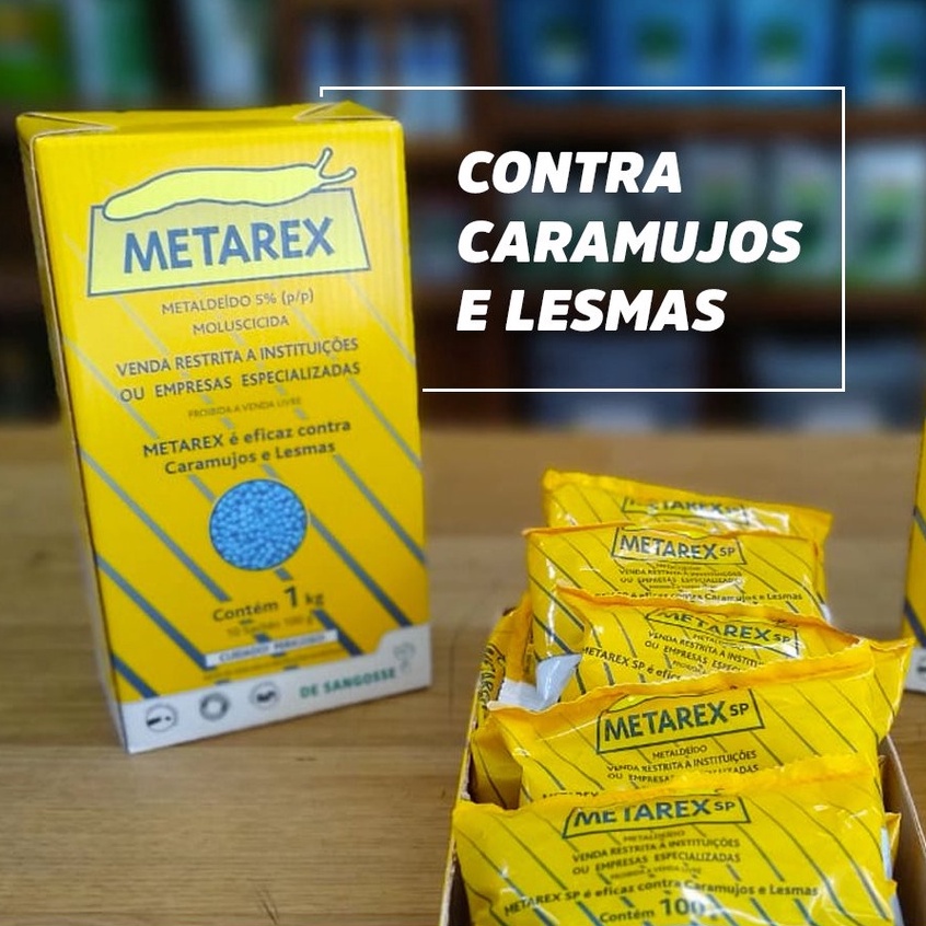 Lesmicida Metarex 100g - Eficaz contra Caramujos e Lesmas | Shopee Brasil