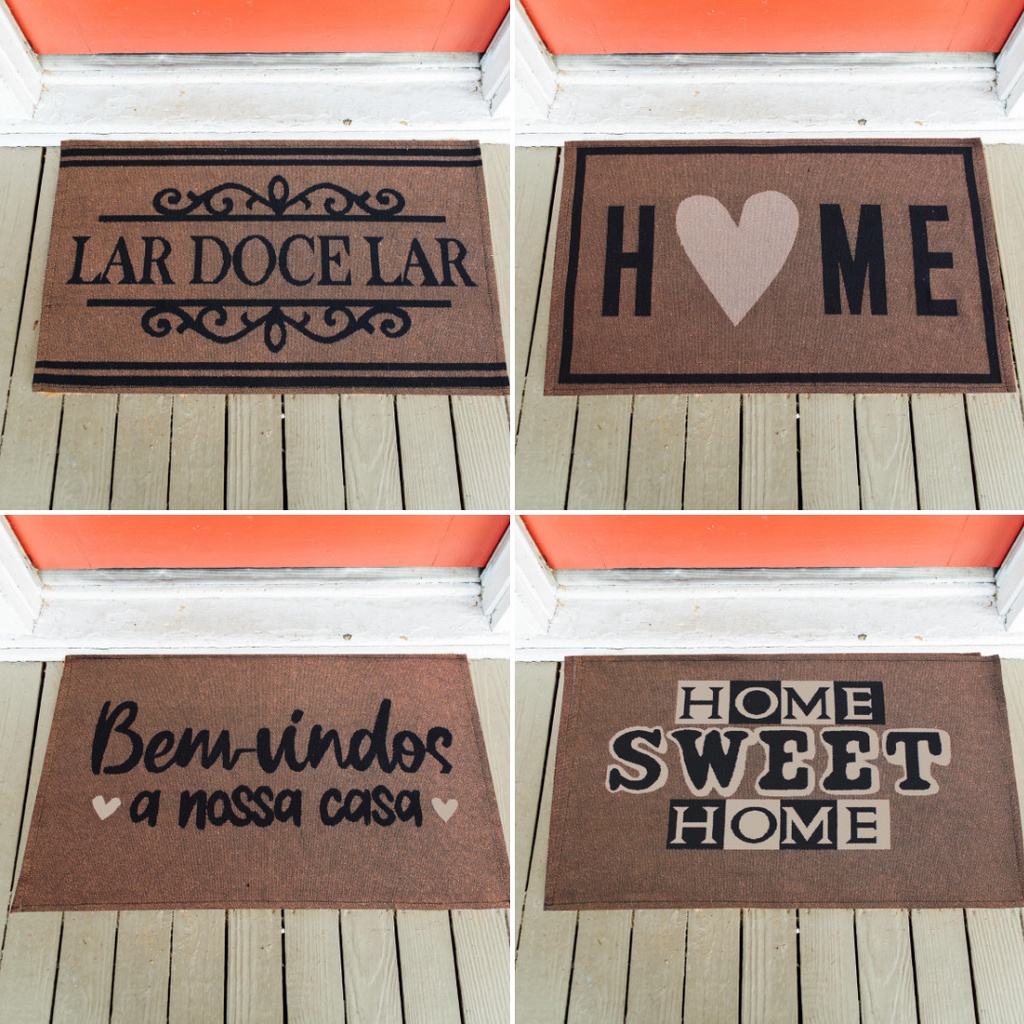 Tapete Porta Entrada Frases Antiderrapante Emborrachado 60x40cm ...