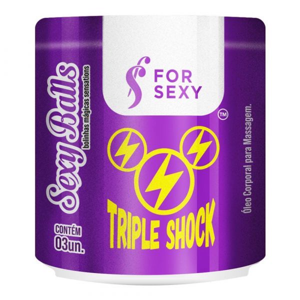 Bolinha Explosiva Triple Shock Excita Vibra e Aromatiza Sexy Balls ...