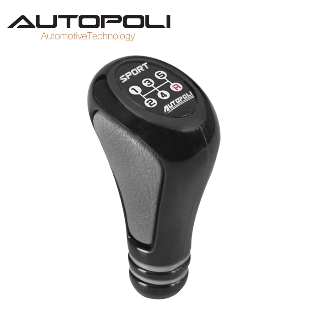 Manopla Bola de Câmbio Esportiva Preto/cinza Gol Parati G1 G2 G3 G4 - Corre Que Ta Baratinho